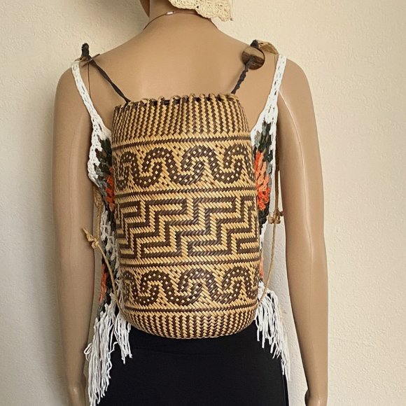 Bormeo | Bags | Kalimantan Borneo Large Tribal Woven Rattan Bucket ...